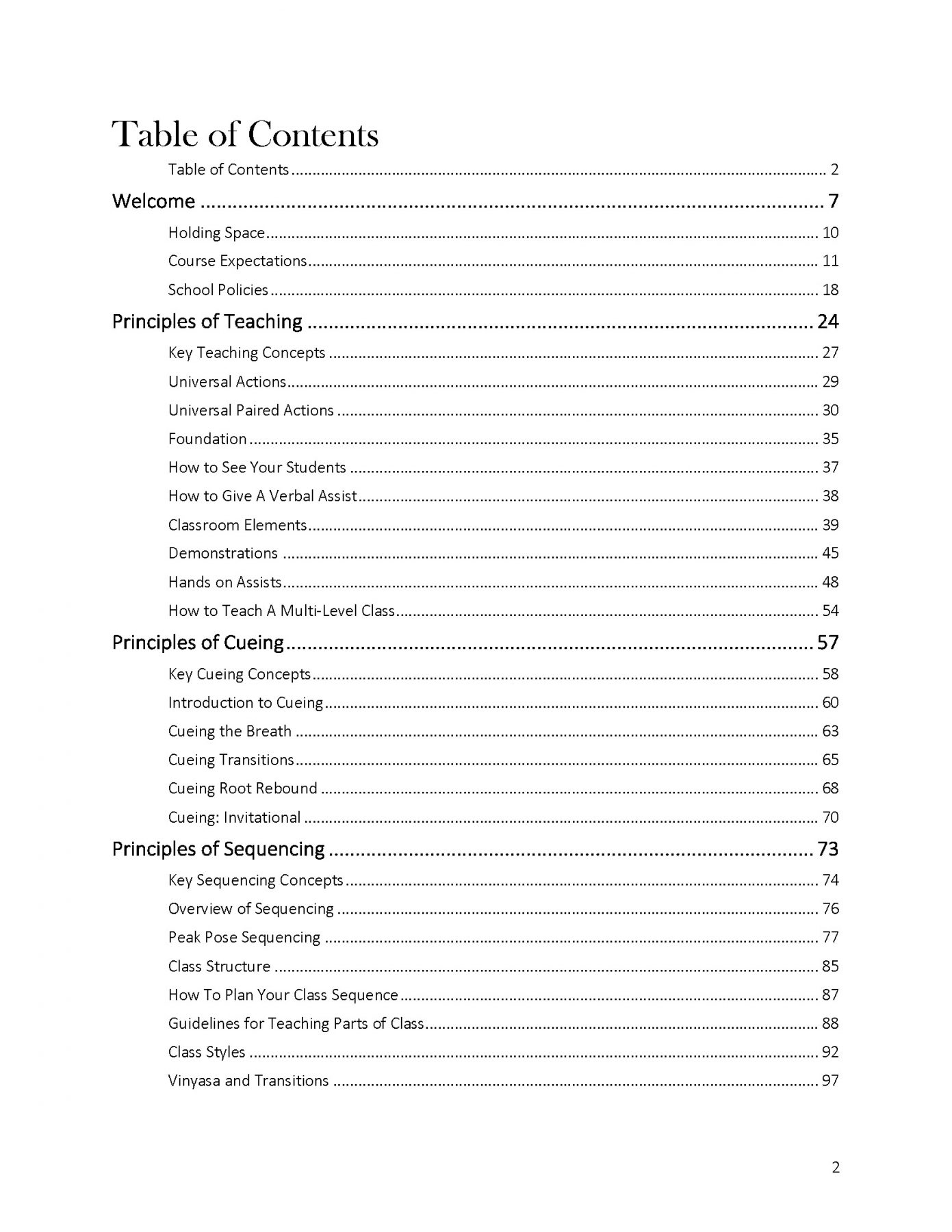 200 Hour Manual: 600 + Pages | Rachel Scott
