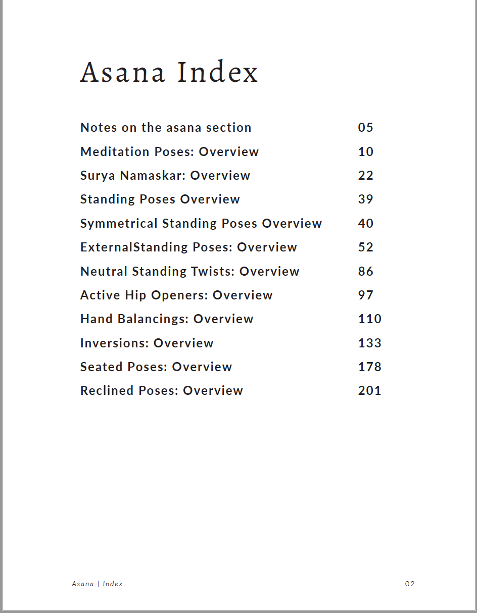 Yoga Manual - Complete Asana Section | Lesson Plan for Yoga Trainers